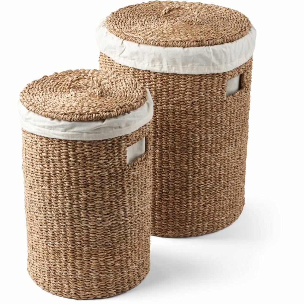 Humdakin wasmand met deksel en binnenvoering - set van 2 - koop je bij ...